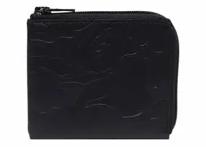 A BATHING APE Solid Camo Leather Iii Wallet - Black