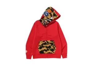 A BATHING APE Shark Full Zip Hoodie - Red