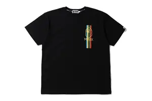 A BATHING APE Relaxed Line Tee Shirt - Black