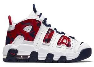 Nike Air More Uptempo Sneakers - White/blue Void/university Red