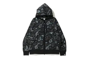 A BATHING APE Relaxed Space Camo Full Zip Hoodie