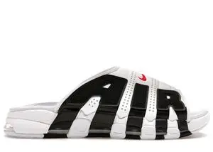 Nike Air More Uptempo Slide White/black/varsity Red
