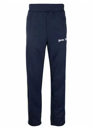 Palm Angels Side Stripe Straight Leg Track Pants - Fw 21 Navy Blue White