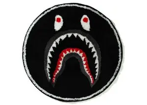 A BATHING APE Shark Rug Mat - Black