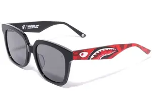 A BATHING APE Shark 13 Sunglasses - Red