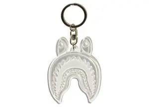 A BATHING APE Shark Reflective Keychain - White