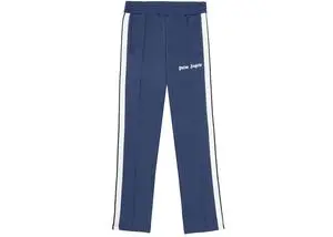 Palm Angels Side Stripe Straight Leg Track Pants - Navy Blue