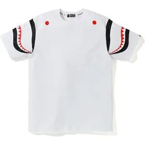 A BATHING APE Shark Shoulder Tee Shirt - White