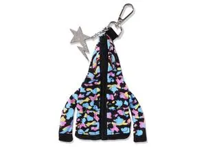 A BATHING APE Shark Full Zip Hoodie Keychain - Black