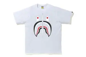 A BATHING APE Shark Tee Shirt - White