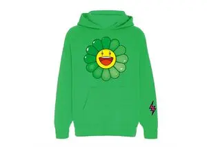 J Balvin X Takashi Murakami Flower Hoodie - Green | Editorialist