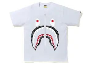 A BATHING APE Space Camo Shark Tee Shirt - White