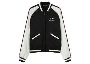 Palm Angels X Moneygram Haas F1 Team Racing Souvenir Jacket - Black White Red