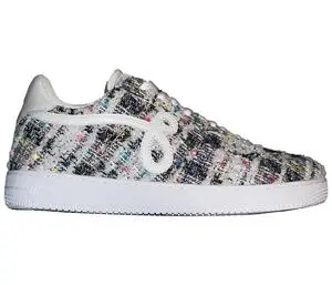 JOHN GEIGER Gf01 Tweed Boucle Sneakers - White Tweed/multi
