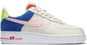 Nike Air Force 1 Low Corduroy Sneakers - Sail/arctic Pink/racer Blue