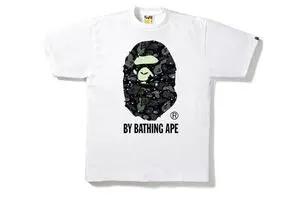 A BATHING APE Space Camo Bathing Tee Shirt - White
