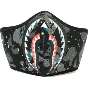 A BATHING APE Space Camo Shark Mask - Black