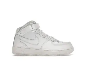 Nike Force 1 Mid Lein Sneakers - White/white
