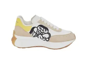 Alexander McQueen Sprint Runner Sneakers - Oyster/white/yellow