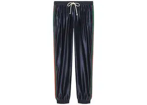 Gucci Shiny Jersey Pant With Web