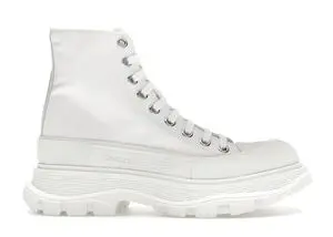 Alexander McQueen Tread Slick Canvas Boots - White