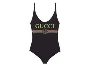 Gucci Logo One-piece Swimsuit - Black