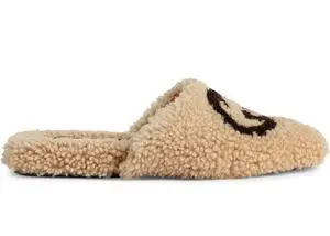 GUCCI Interlocking G Sherling Slippers