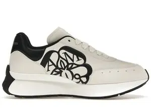Alexander McQueen Sprint Runner Crestin Sneakers White/black