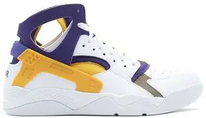 Nike Air Flight Huarache Lakers Sneakers - White/university Gold/court Purple