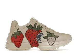 Gucci Rhyton Strawberry Sneakers - Ivory