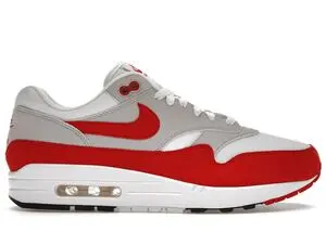 Nike Air Max 1 Anniversary White/university Red/neutral Grey