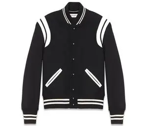 Saint Laurent Teddy Jacket - Black White