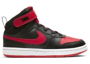 Nike Court Borough Mid 2 High-top Sneakers - Black/white/university Red