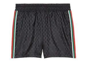 Gucci Gg Jacquard Nylon Swim Shorts - Black