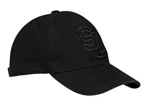 Saint Laurent Sl Cotton Canvas Baseball Cap - Black