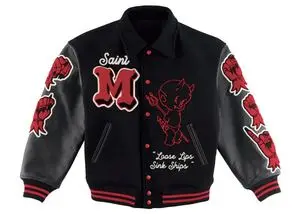 SAINT MXXXXXX Devil Varsity Jacket - Black