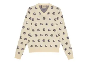 Gucci Gg Knit Cotton Jacquard Jumper