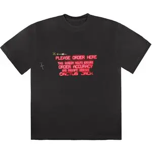 TRAVIS SCOTT X Mcdonald's Order Here T-shirt - Black