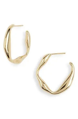 FARIS Onda Small Wavy Hoop Earrings - Gold