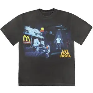 TRAVIS SCOTT X Mcdonald's Live From Utopia T-shirt - Black