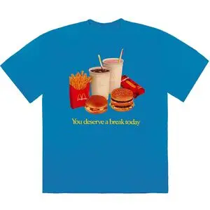 TRAVIS SCOTT X Mcdonald's Deserve A Break Iii T-shirt - Blue