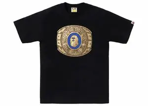 BAPE Foil College Ring Tee Shirt - Black