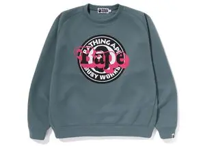 A BATHING APE Double Knit Sta Relaxed Fit Crewneck Sweatshirt