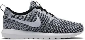 Nike Roshe Run Flyknit Sneakers - Black/white/dark Grey