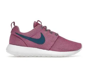 Nike Roshe Run Sneakers - Red Violet/green Abyss/wolf Grey