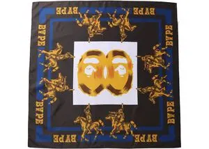 A BATHING APE Double Ape Head Scarf Scarf - Black