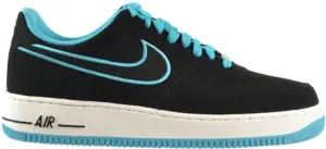 Nike Air Force 1 Low Sneakers - Black/turquoise Blue