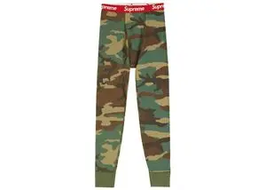 Supreme Hanes Thermal Pant Fw19 - Woodland Camo