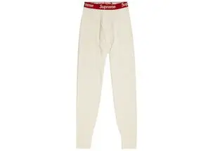 Supreme Hanes Thermal Pant Fw19 - Natural