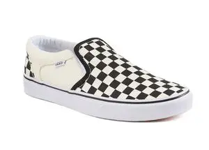 VANS Vans Asher Checkerboard Slip-On Sneakers Sail/black